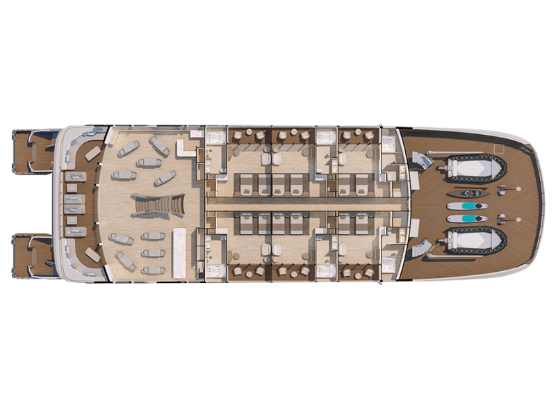 Hermes - Photos, Cabins & Deck Plans - Luxury Vessels by Latin Excursions